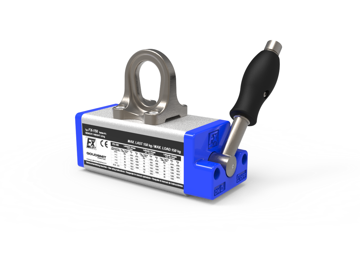 Permanent lifting magnet, flat products - 150 kg - Goudsmit Magnetics