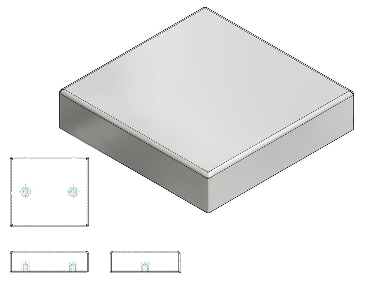 Plate magnets - ferrite - 150 mm - Goudsmit Magnetics
